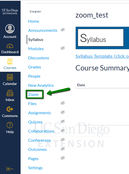 How to access Zoom and Schedule a Meeting from Canvas – UC San Diego ...